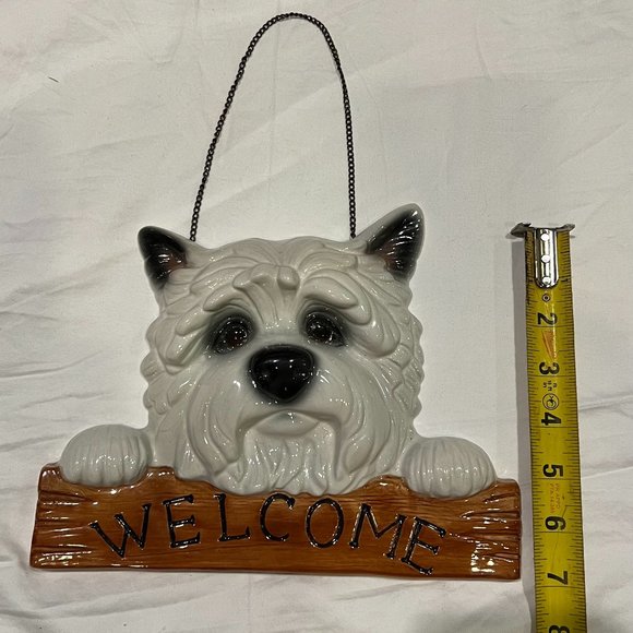Accents | Westie Dog Porcelain Western Highlander Pet Welcome Sign ...